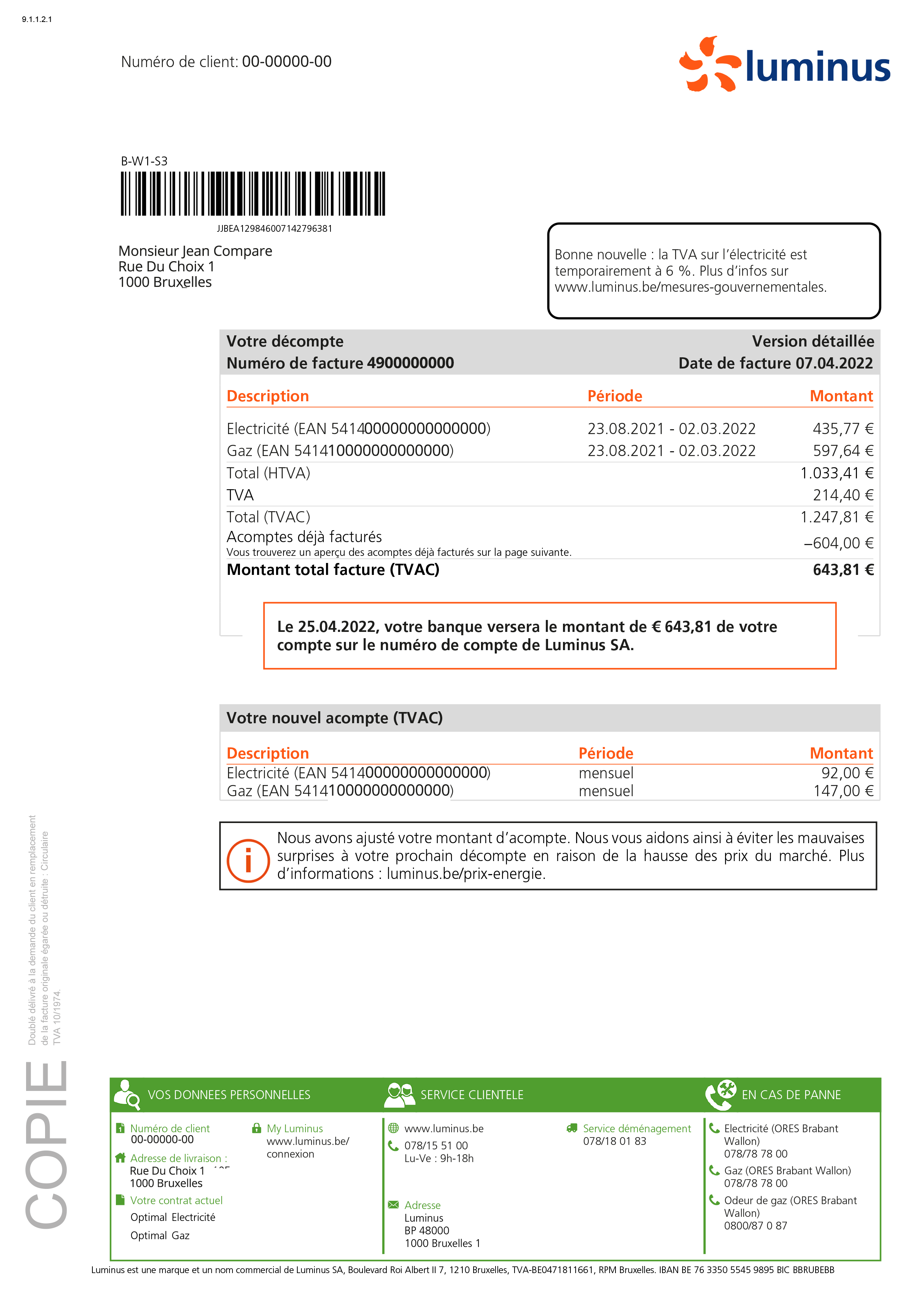 Tout savoir sur Luminus et ses factures | Comparateur-Energie.be